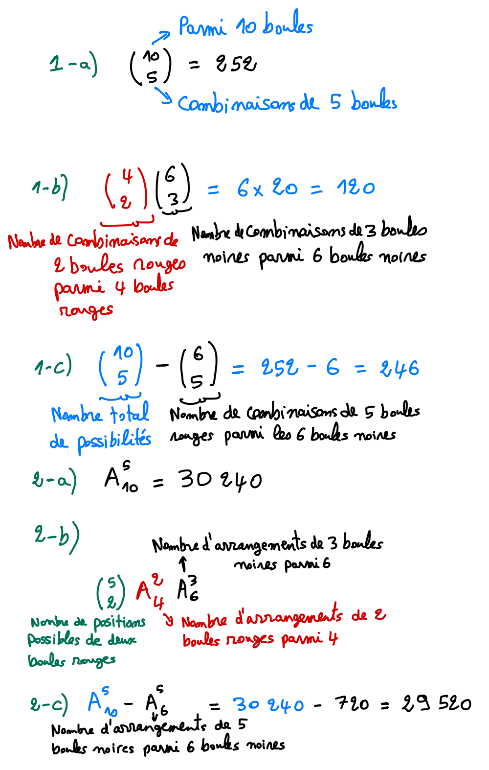 Dénombrement, exercices corrigés | MPSI-MP2I